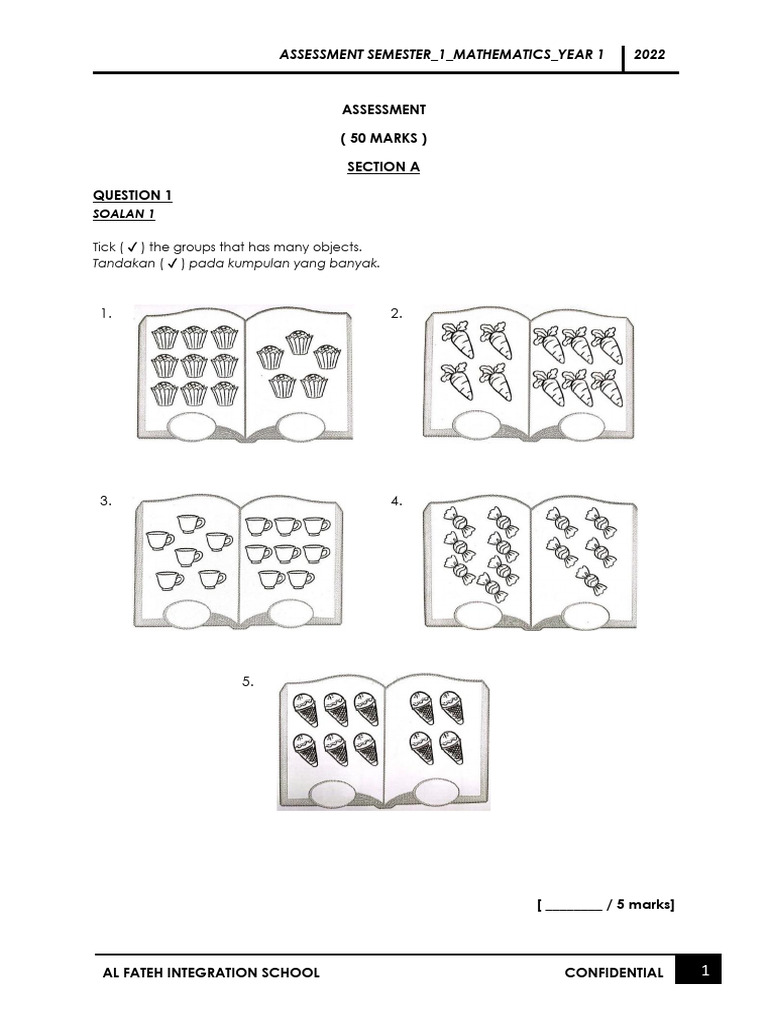 Kertas Exam Math Y1 (2022) | PDF