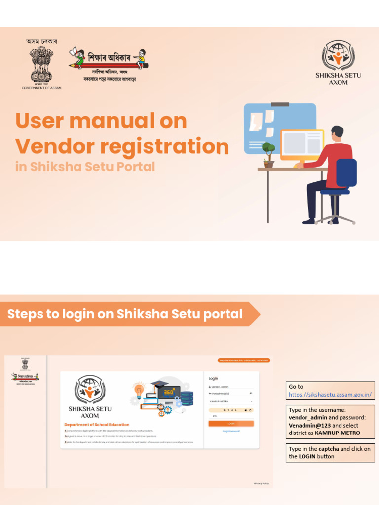 Vendor Registration Guide for Shiksha Setu | PDF | Authentication ...