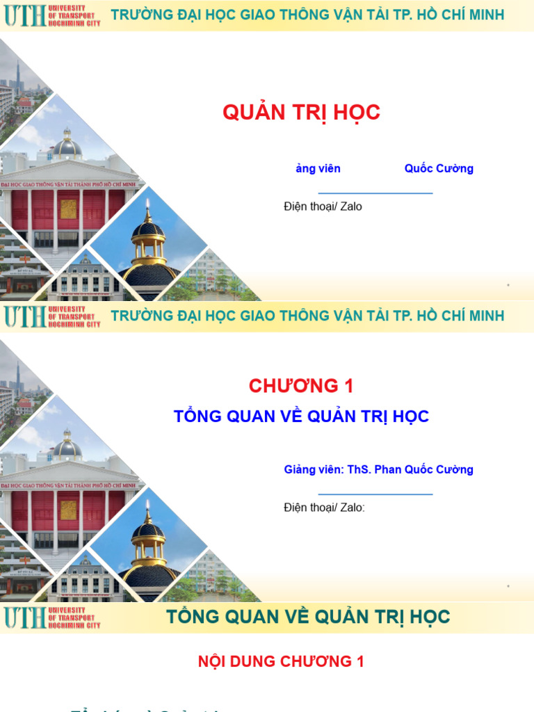 Chuong 1 - Tong Quan Ve Quan Tri Hoc | PDF