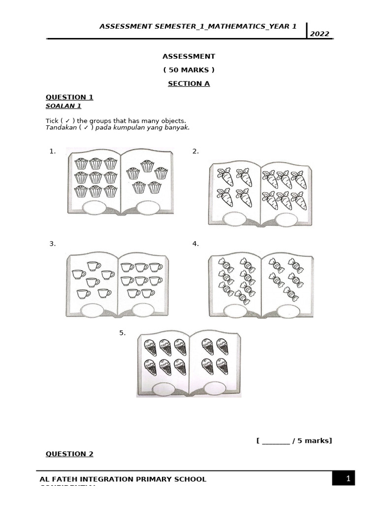 KERTAS EXAM MATH Y1 | PDF