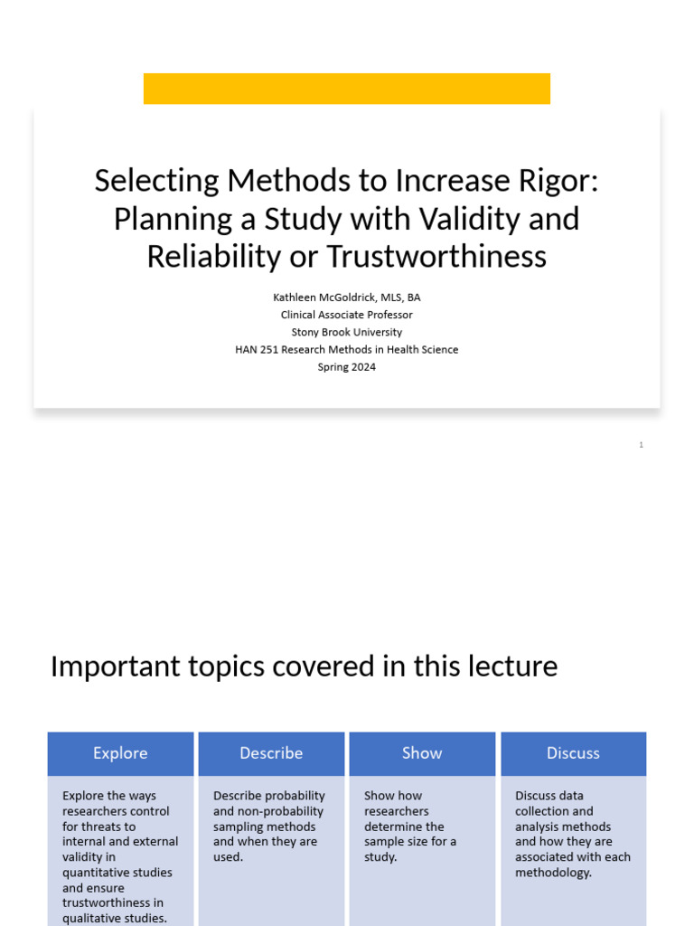 Posted Validity, Reliability, Trustworthiness 2024 | PDF | Sampling (Statistics) | Statistics