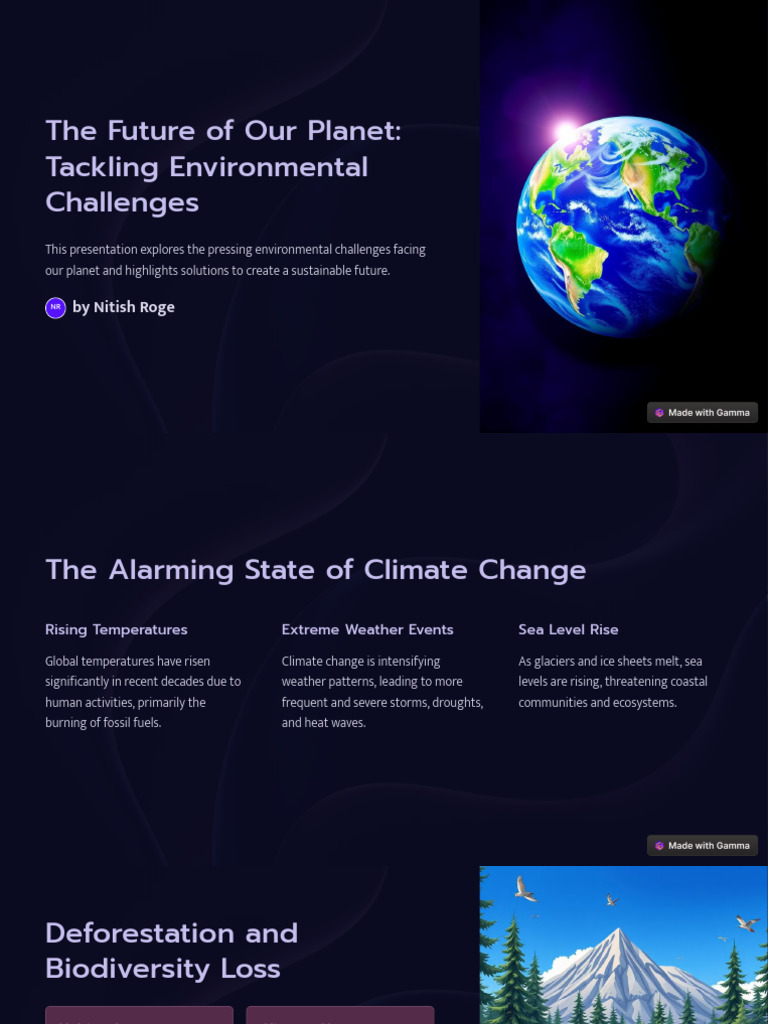 The-Future-of-Our-Planet-Tackling-Environmental-Challenges | PDF ...