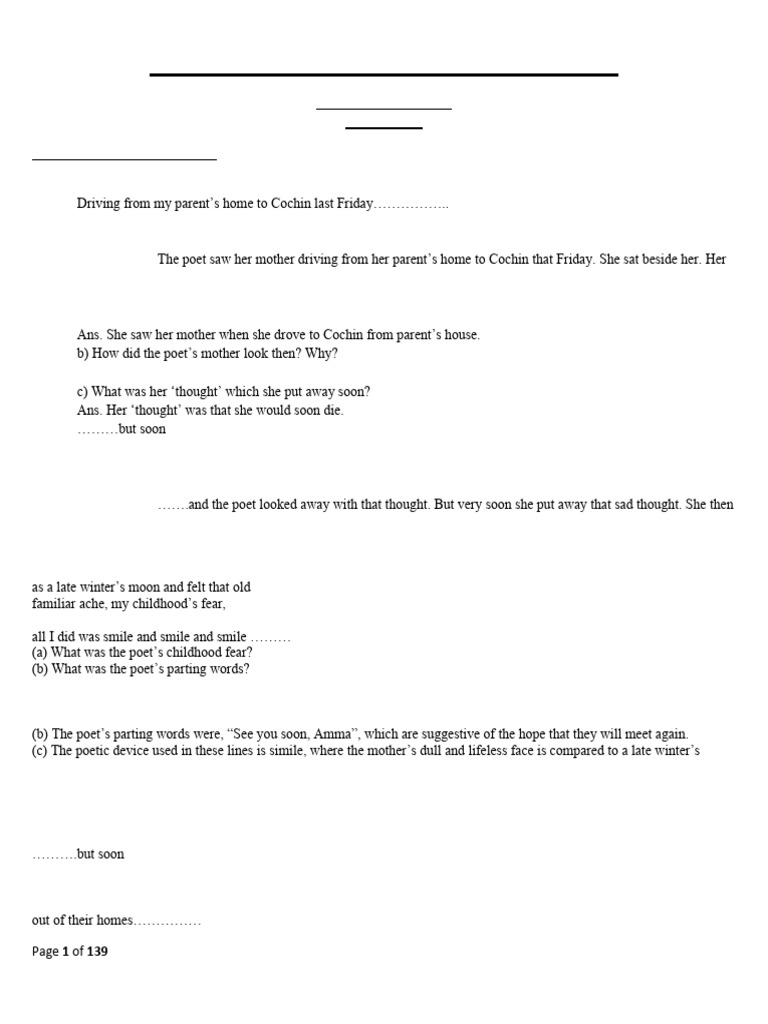 Complete Notes of Class XII English | PDF | Mind | Classroom