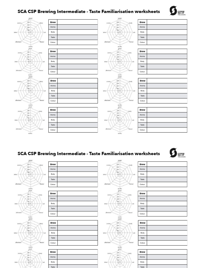 Brewing Intermediate Taste Worksheet | PDF | Fermented Drinks | Brewing