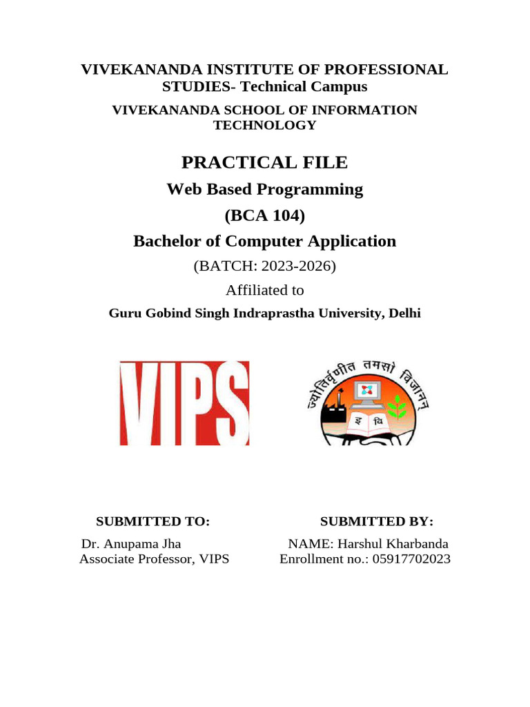 Web Programming Practical File | PDF | Login | Php