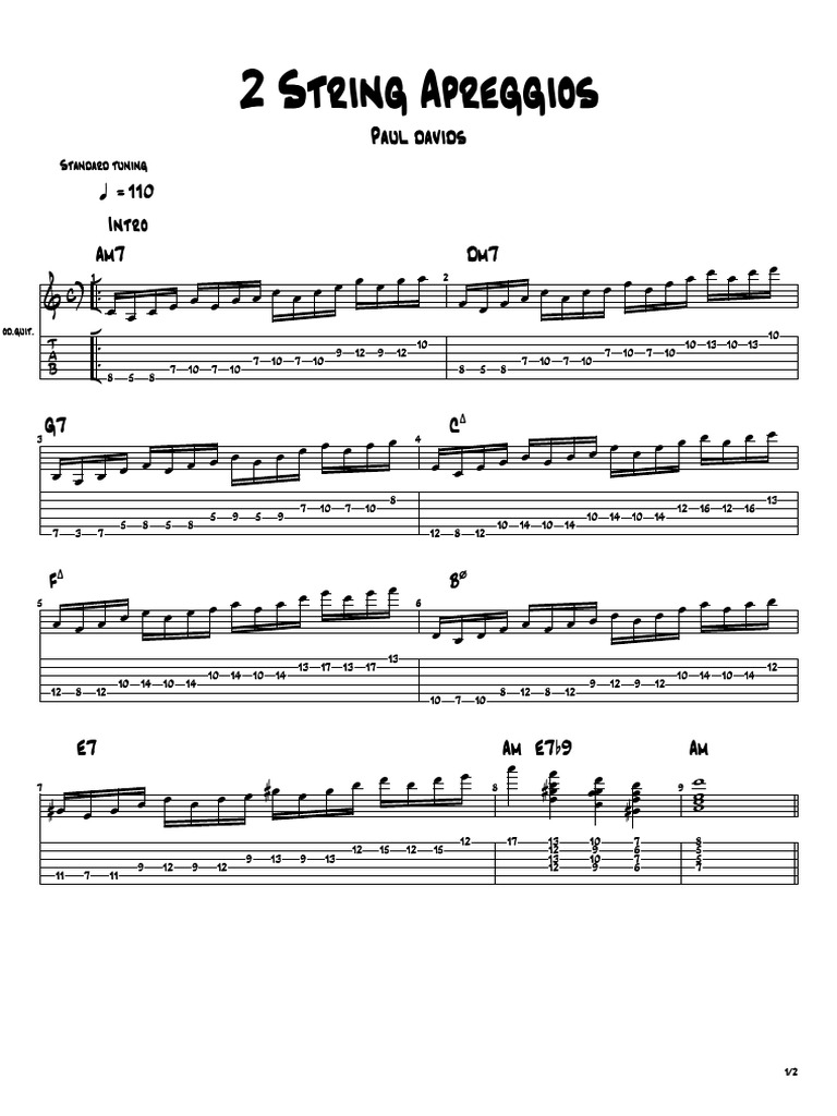 2 String Arpeggios-13586950 | PDF | Harmony | Pitch (Music)