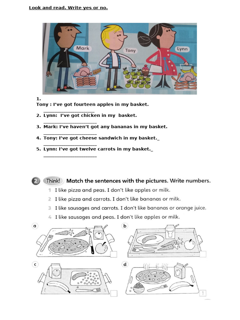 Look and Read Lunchtime | PDF