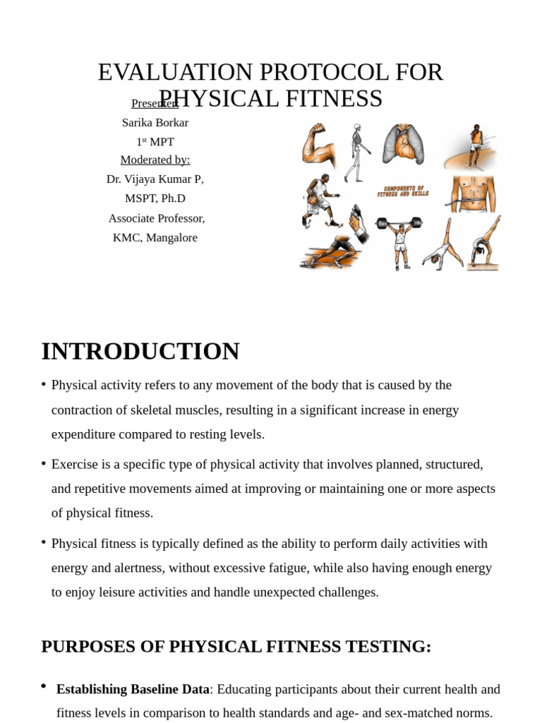 Physical Fitness Evaluation Protocol | PDF | Physical Fitness ...