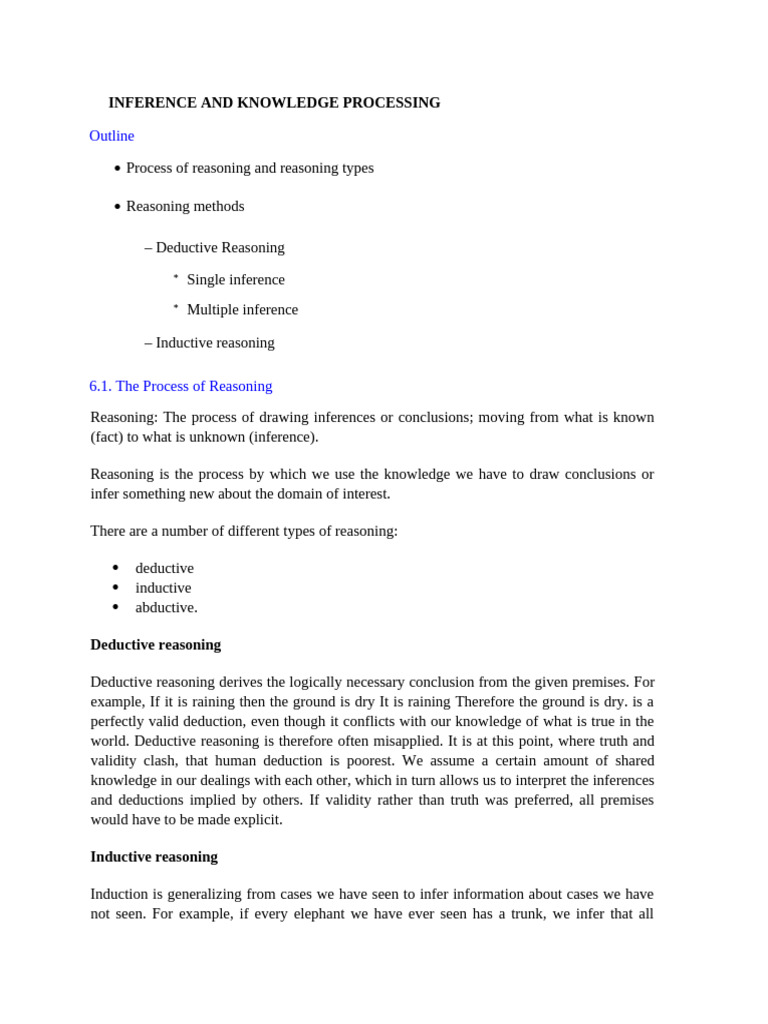 Reasoning Types and Inference Methods | PDF | Deductive Reasoning | Inference