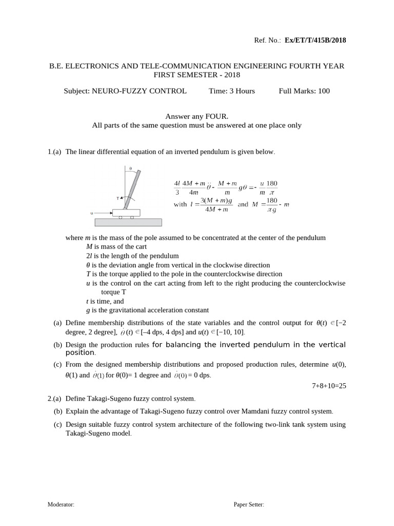 Neuro-fuzzy Control 4th Year 1st Sem 2017-18 | PDF | Support Vector Machine | Algorithms And ...