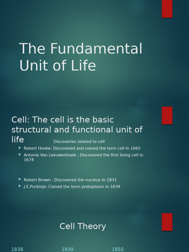The Fundamental Unit of Life | PDF