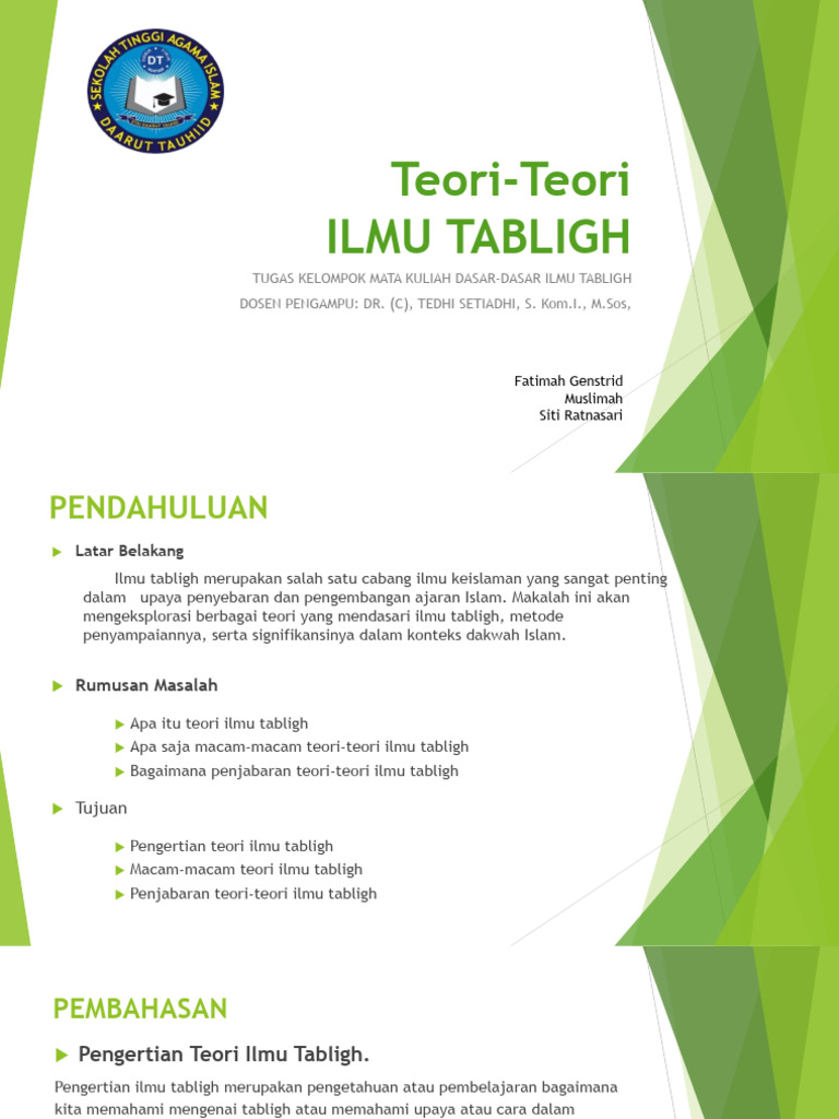 Presentasi Teori Ilmu Tabligh | PDF
