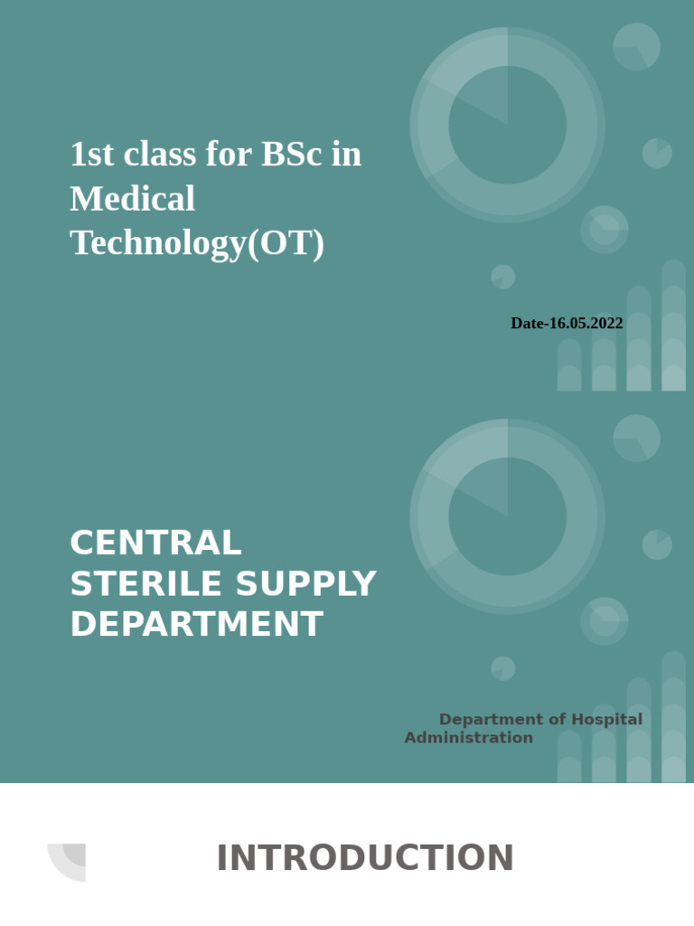 CSSD Technician Guide for Sterilization | PDF | Sterilization ...