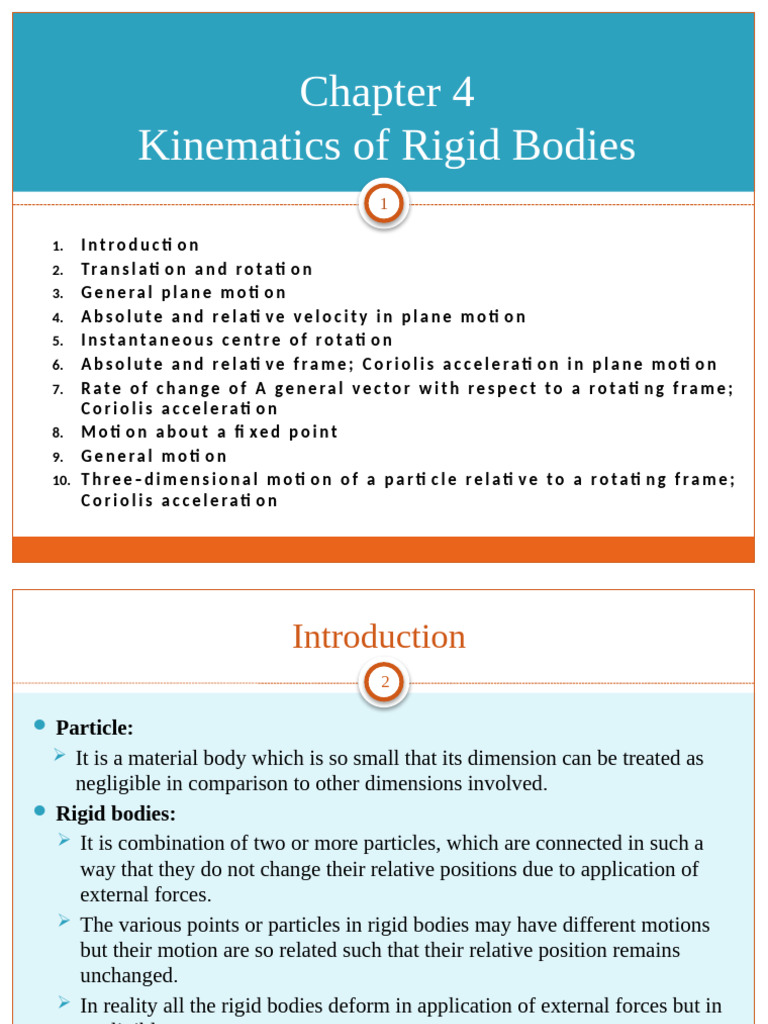 Kinematics of Rigid Bodies Explained | PDF | Acceleration | Rotation