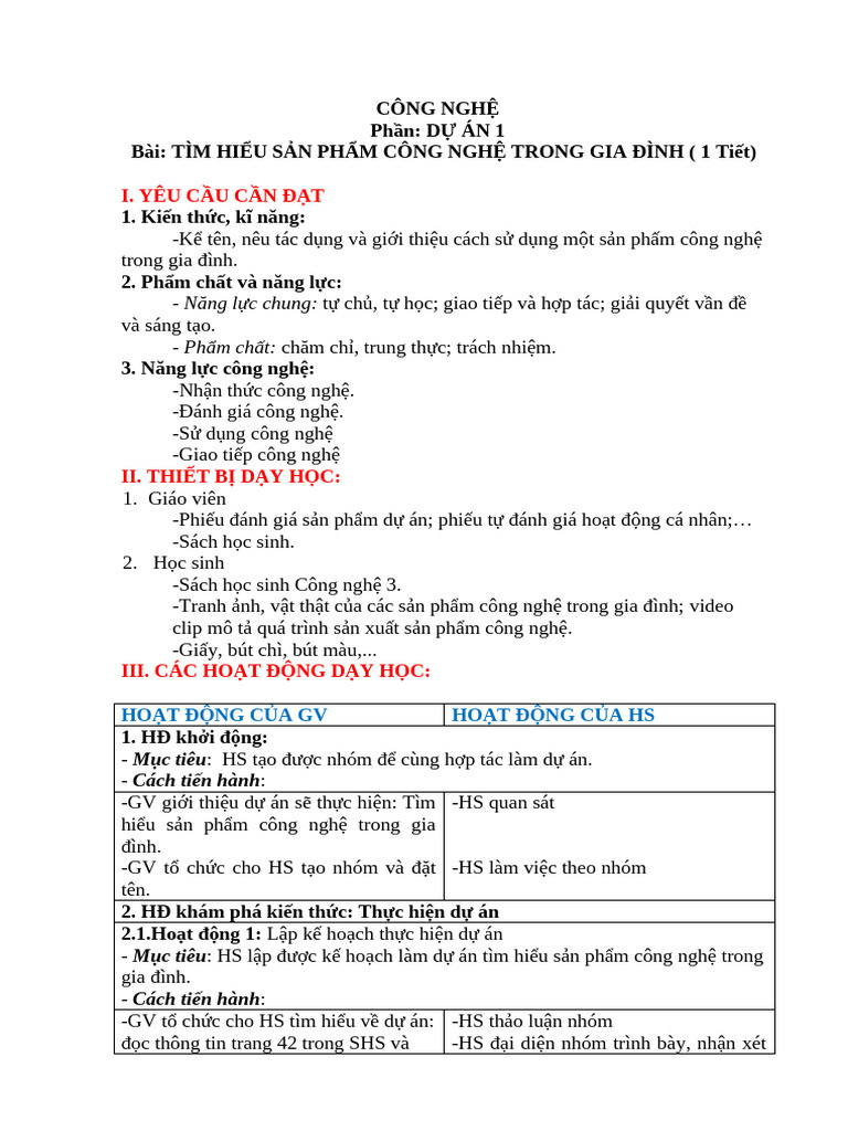 TUAN 19-TIM HIEU SAN PHAM CONG NGHE TRONG GIA DINH | PDF