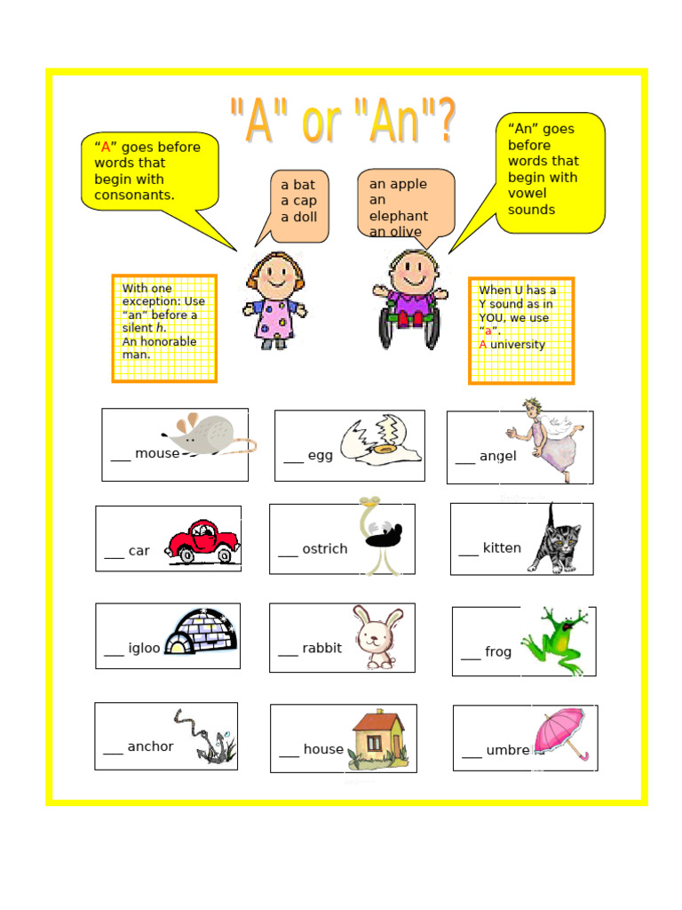 "A vs. An: Usage Rules Guide" | PDF