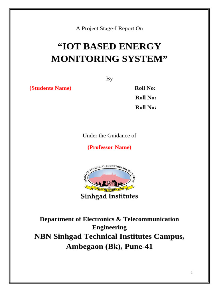 IOT Based Energy Monitoring System | PDF | Internet Of Things | Energy Conservation