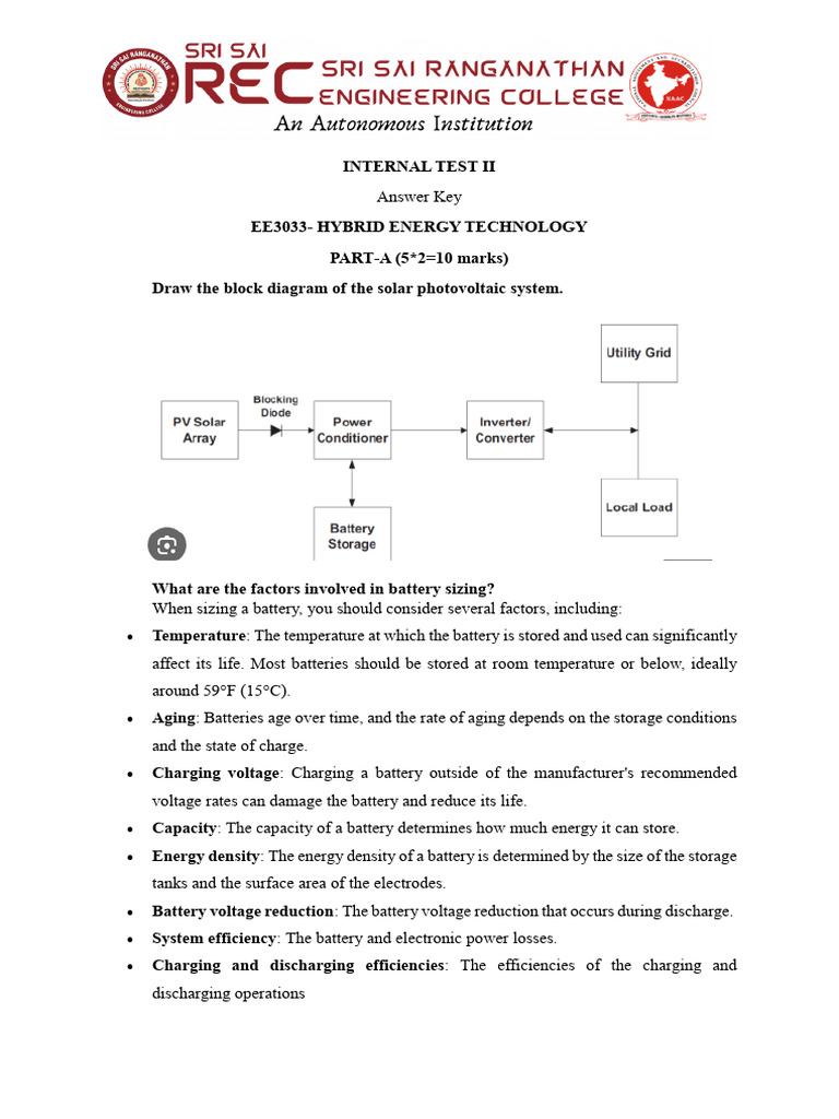 CIA 2 Het Answer Key | PDF | Power Inverter | Photovoltaic System
