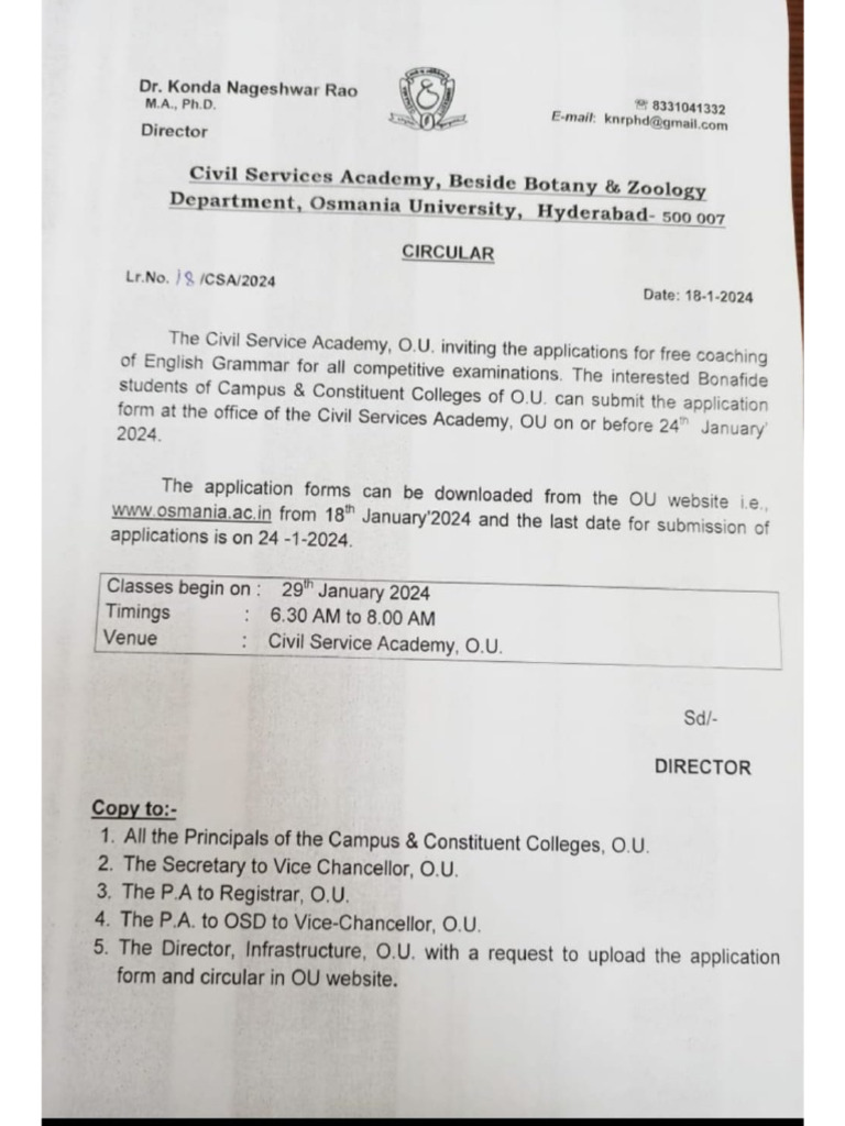 CSA Circular - 2024 | PDF