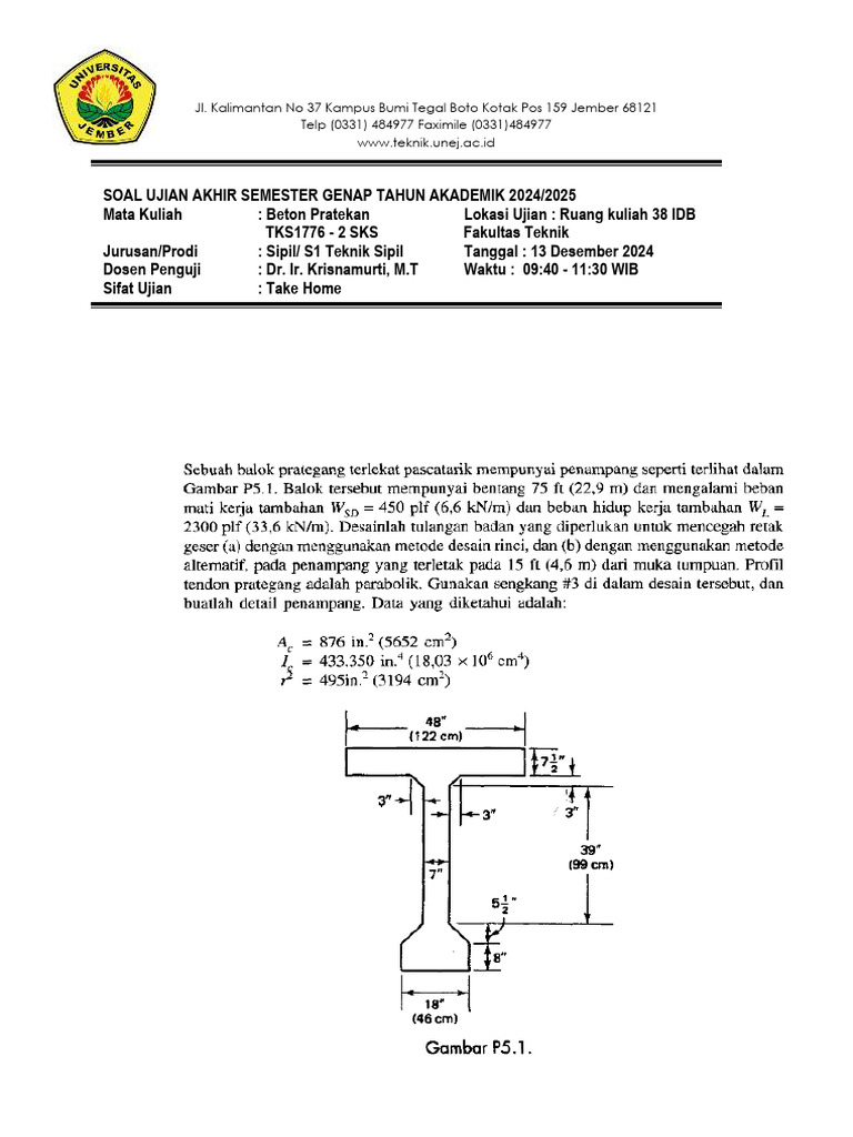 Uas Beton Pratekan (1) | PDF