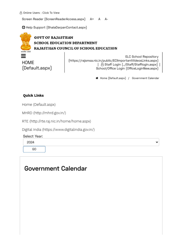 Govt. Calander 2024 | PDF