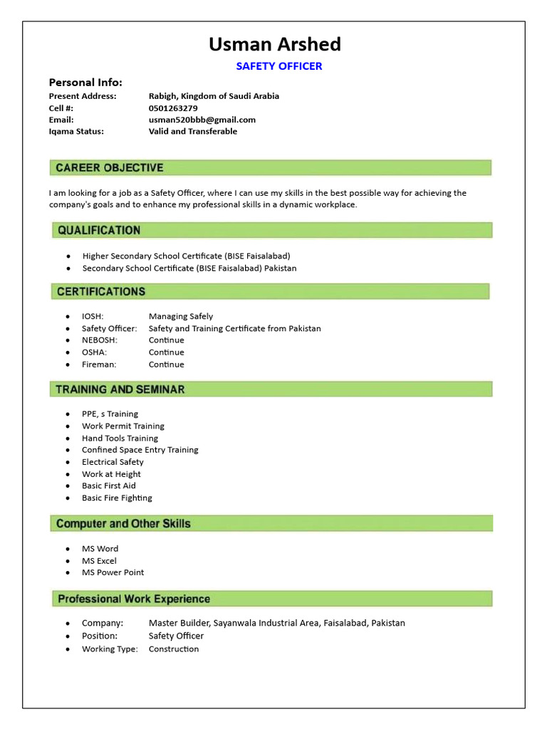 Usman Arshed CV PDF Updated-2 | PDF