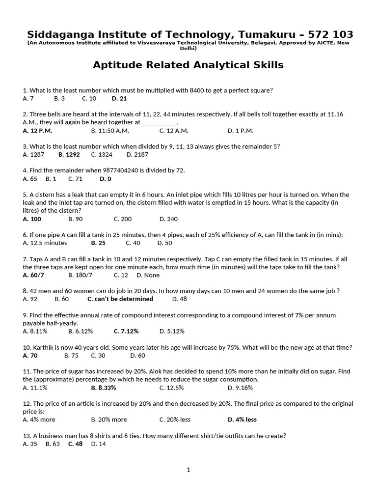 Assignment Answer Key (1) | PDF