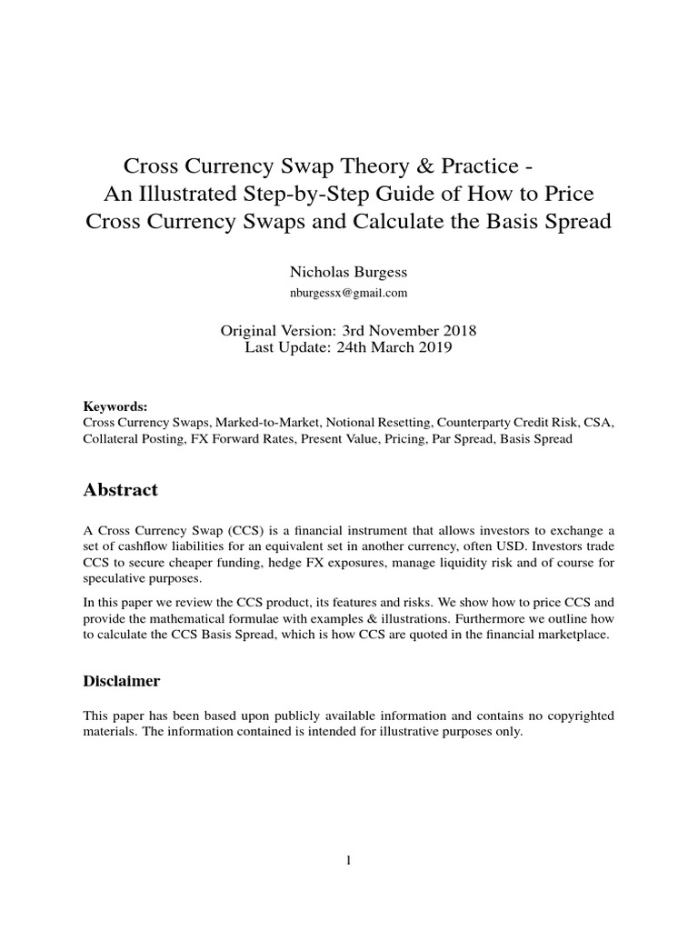 Cross Currency Swap Pricing Guide | PDF | Currency Swap | Swap (Finance)