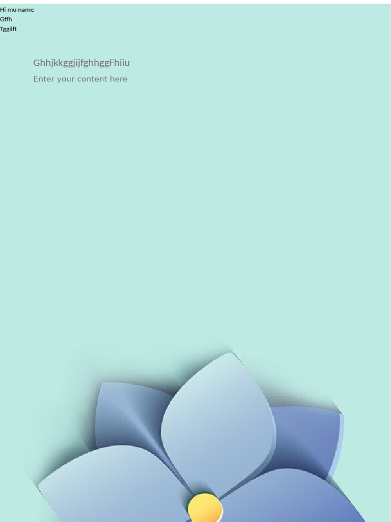 Fresh Blue Flower Letter Paper-WPS Office | PDF