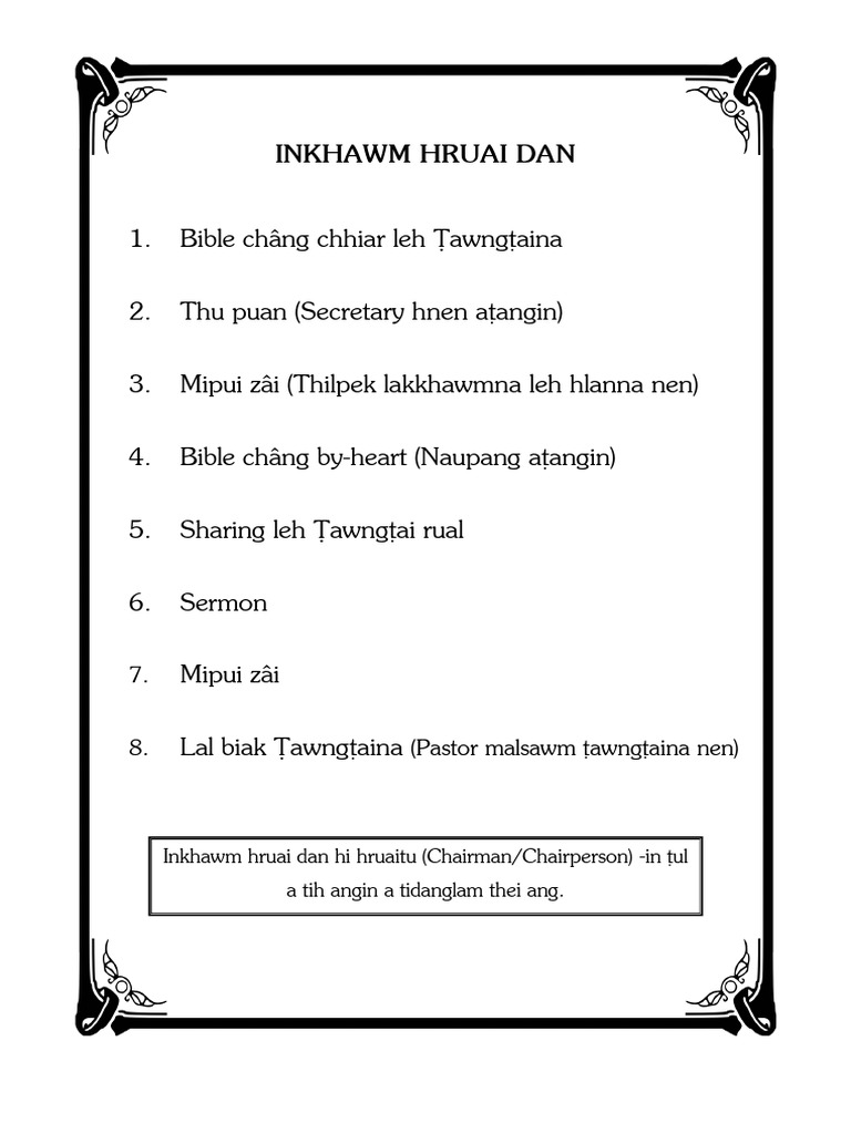 Inkhawm Hruai Dan | PDF