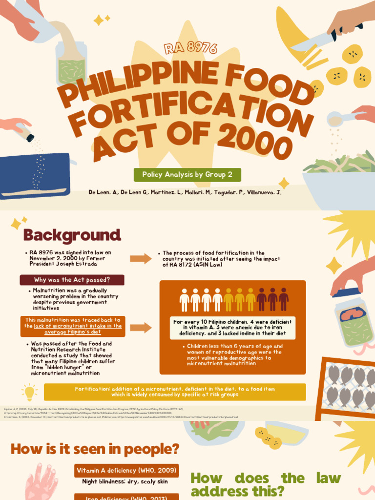 Philippine Food Fortification Act Overview | PDF | Vitamin A ...
