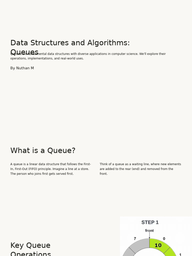 Data Structures and Algorithms Queues - PPTX 20241230 133435 0000 | PDF | Queue (Abstract Data ...