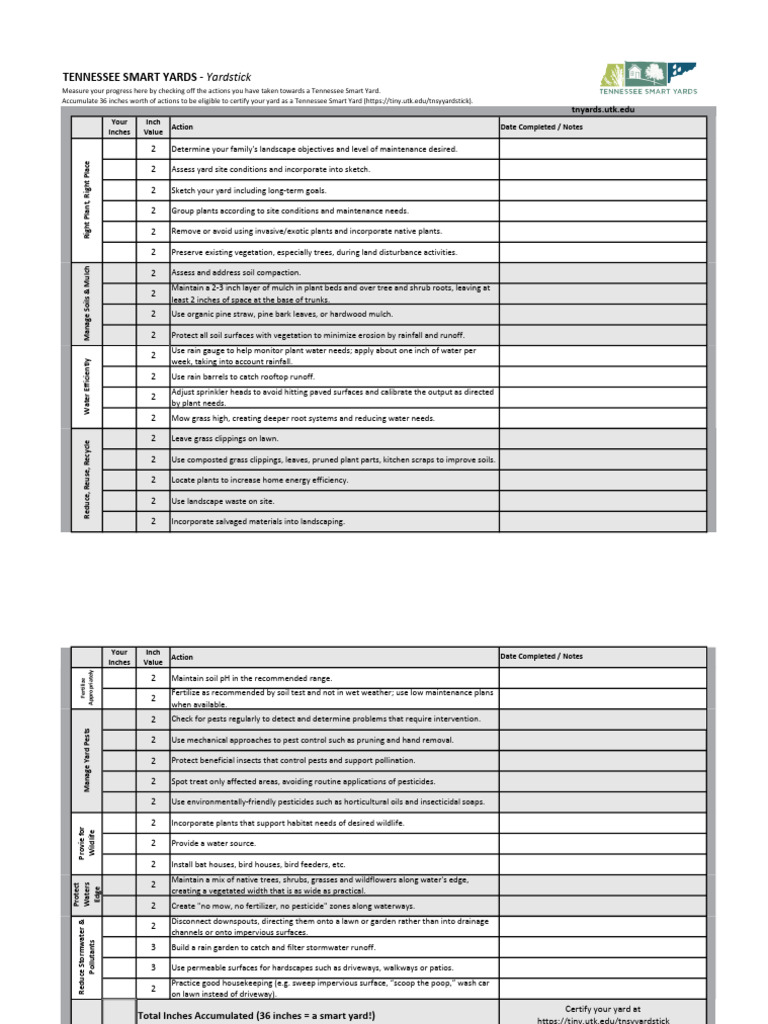 Printable Yardstick Worksheet | PDF | Mulch | Earth Sciences