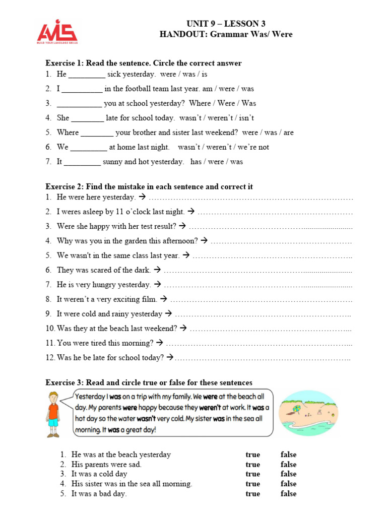 Handout - Aca 2 - Unit 9 - Lesson 3 | PDF
