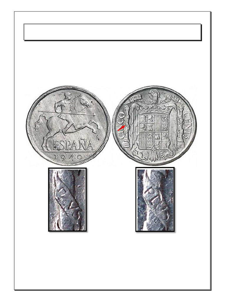 ESPAGNE 5 Centimos 1940 KM 765 | PDF