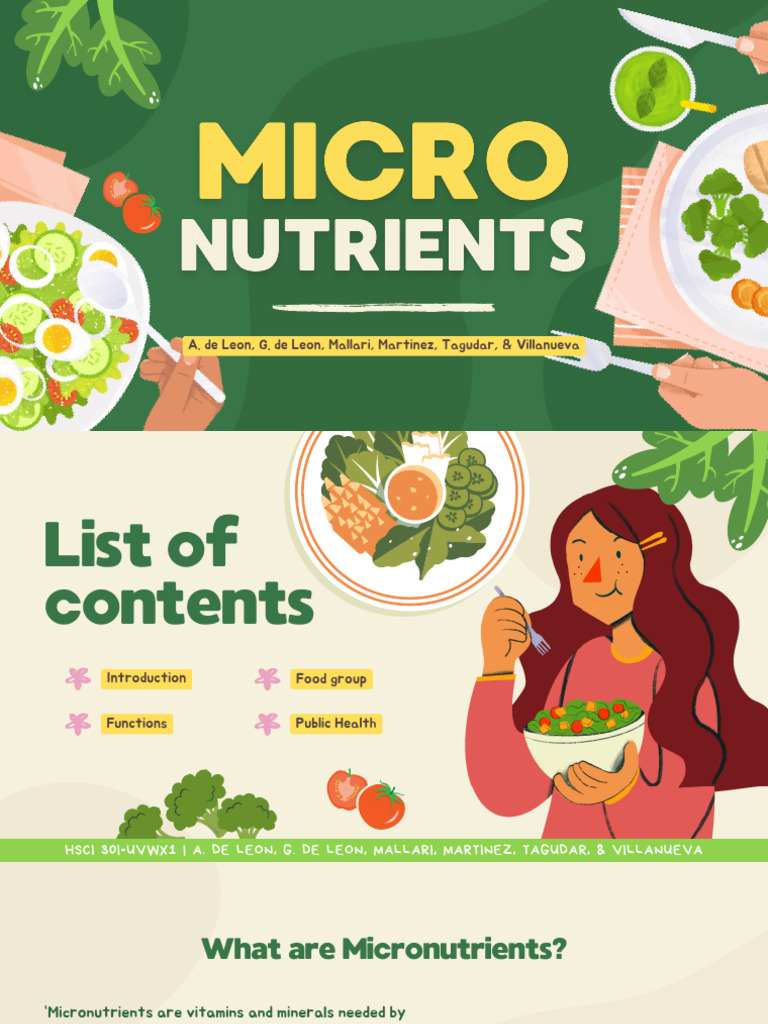 Understanding Micronutrients and Their Impact | PDF | Micronutrient ...