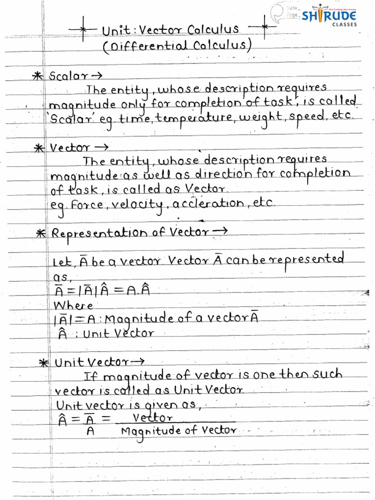 Vector Differentiation | PDF