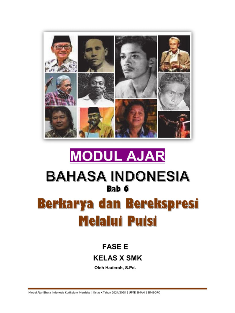 Modul Ajar Unit 6 Berkarya Dan Berekspresi Melalui Puisi | PDF