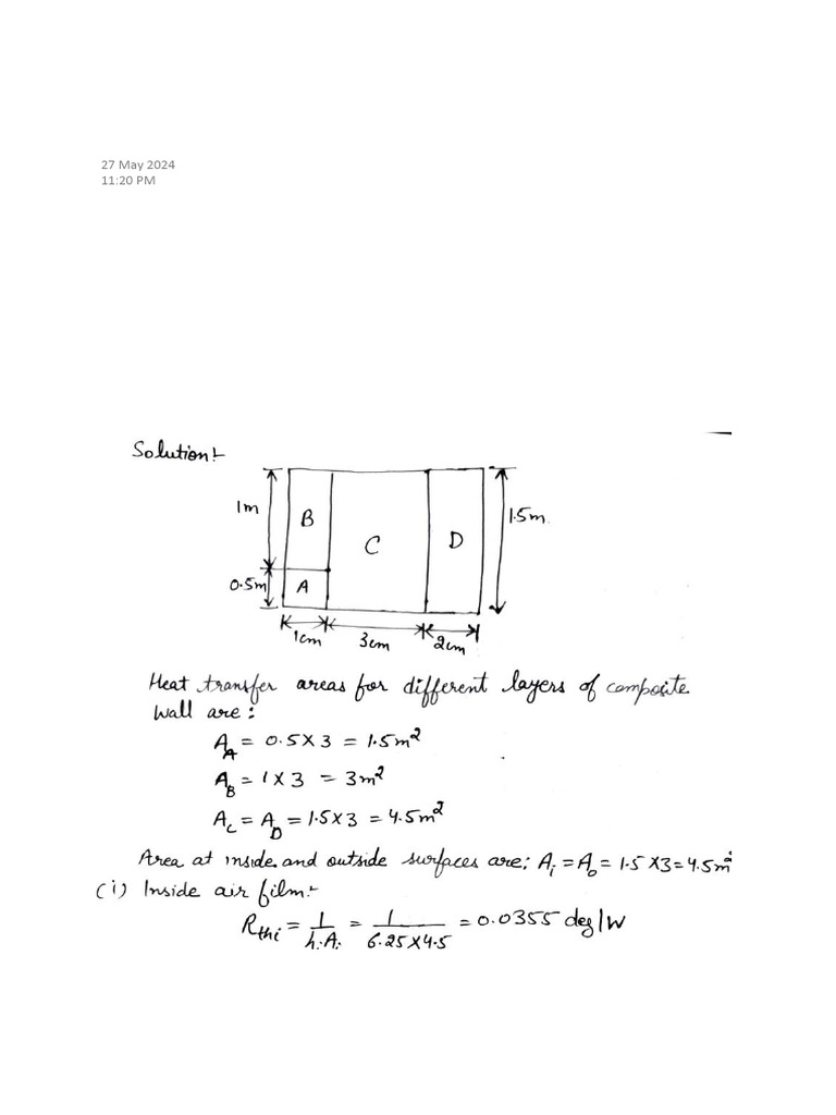 6 - Example Based On Conduction Through Composite Wall Separated by Fluids | PDF