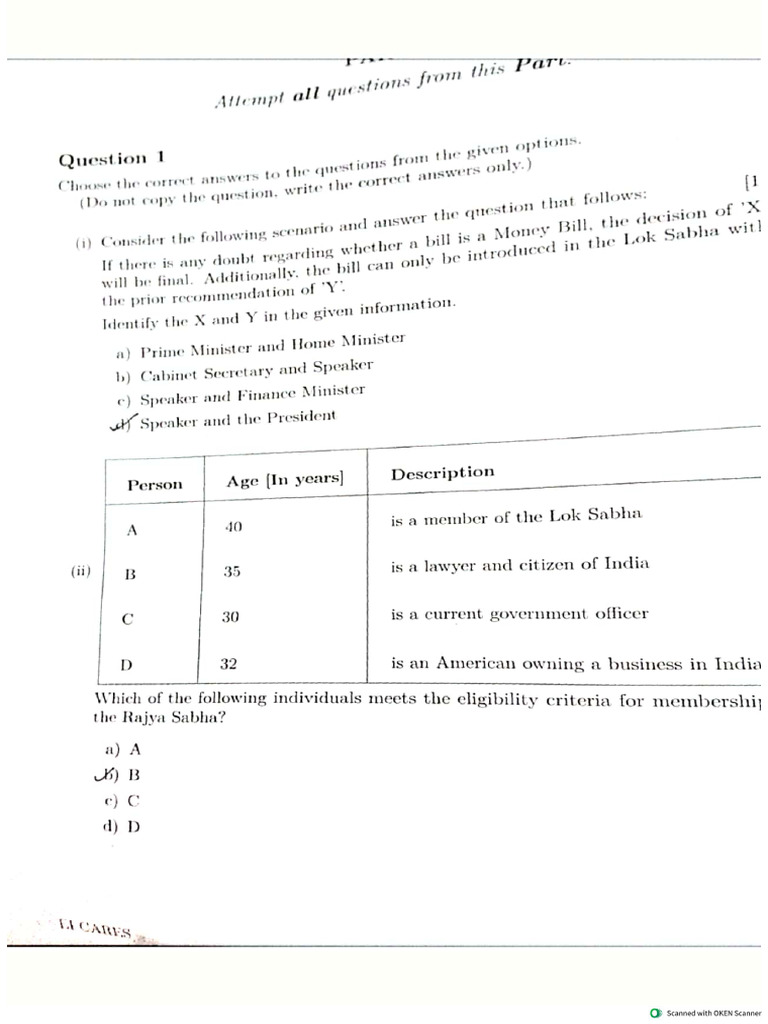 1st Pre-Board 2024 History and Civics | PDF