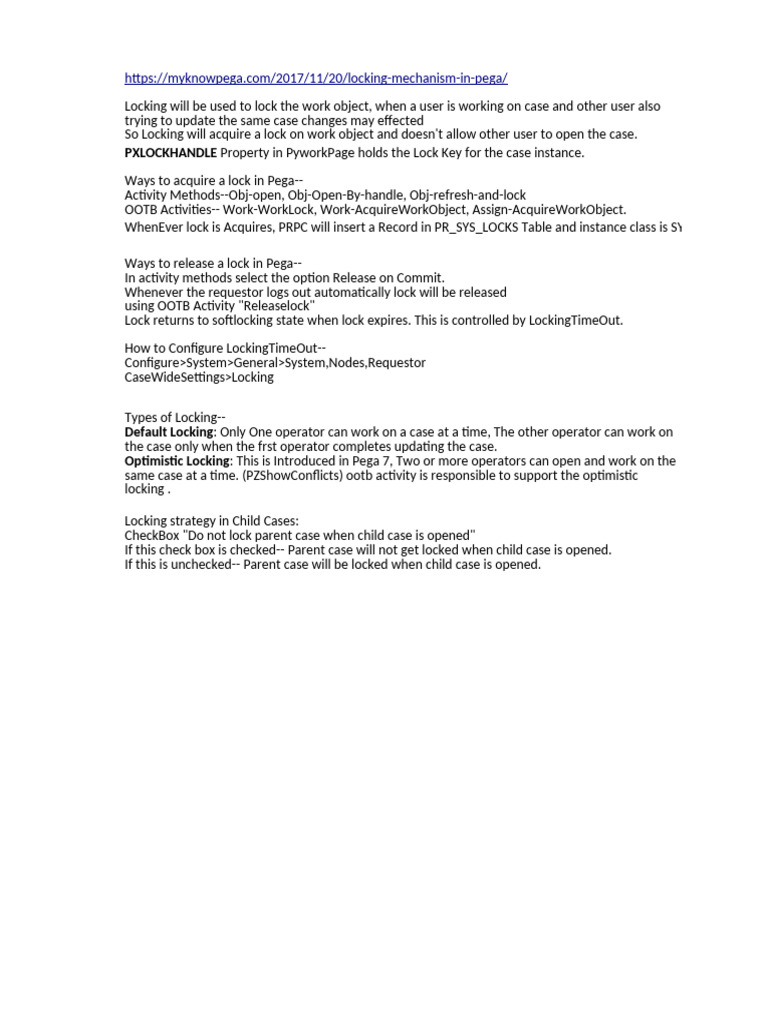 My Pega Notes | PDF | Databases | Parameter (Computer Programming)