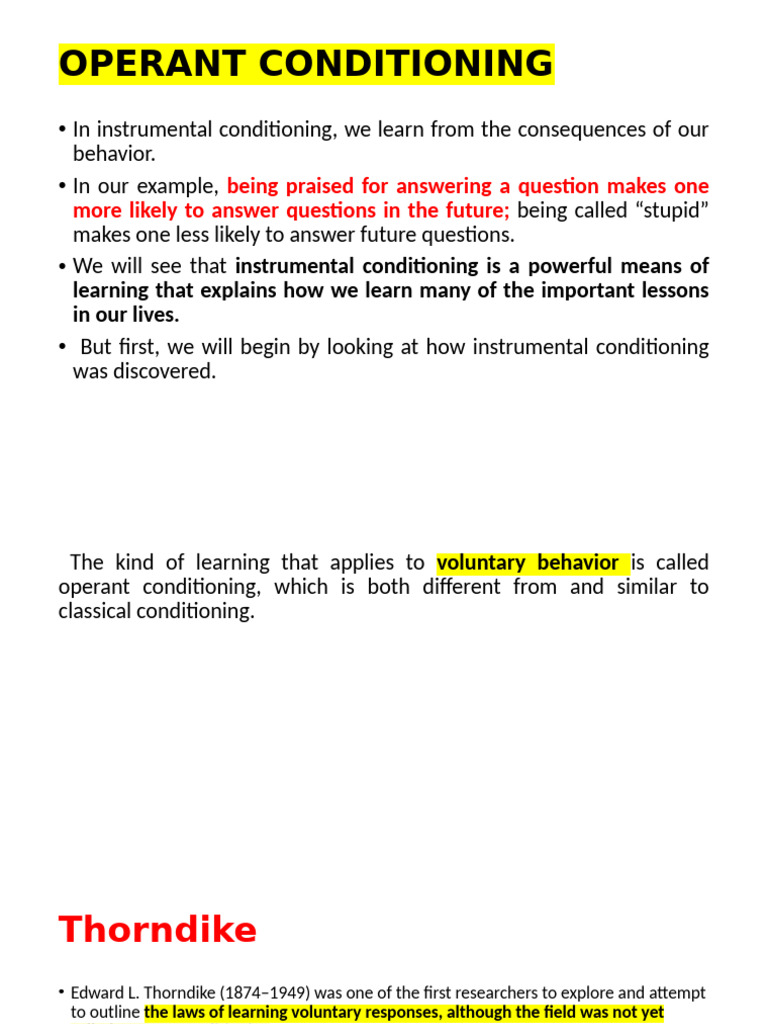 Operant Conditioning | PDF | Reinforcement | Punishments
