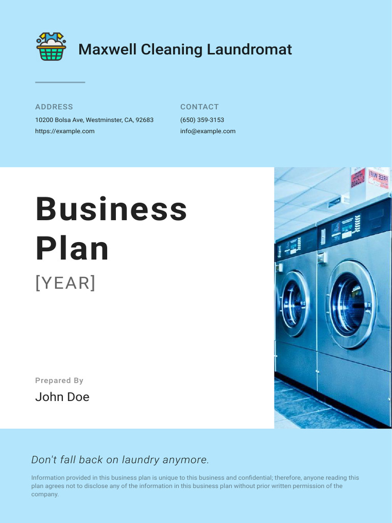 Laundromat Business Plan Example | PDF | Expense | Economies