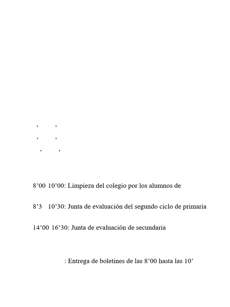 Programa Del Fin Del Primer Trimestre | PDF