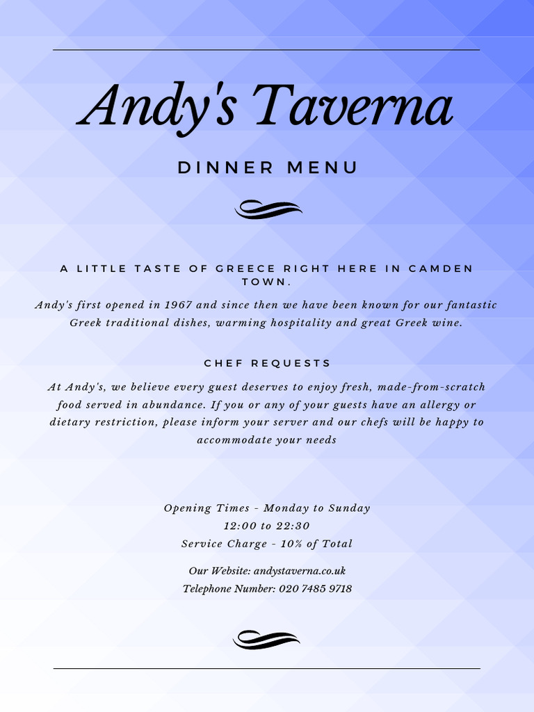 Andy’s Menu - March 2024 | PDF | European Cuisine | Asian Cuisine