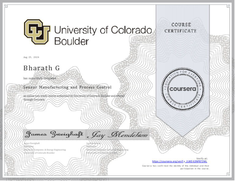 Bharath1sensor Manufacturing and Process Control | PDF