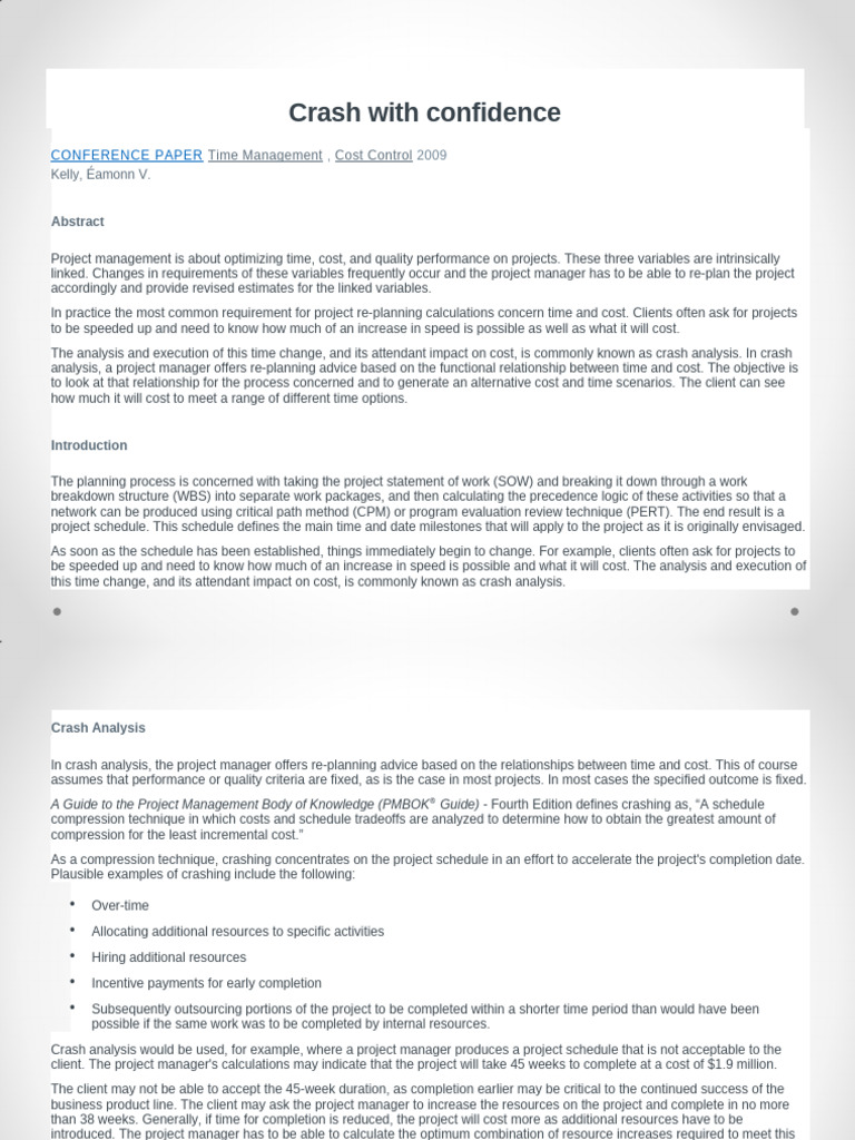 Crash with Confidence | PDF