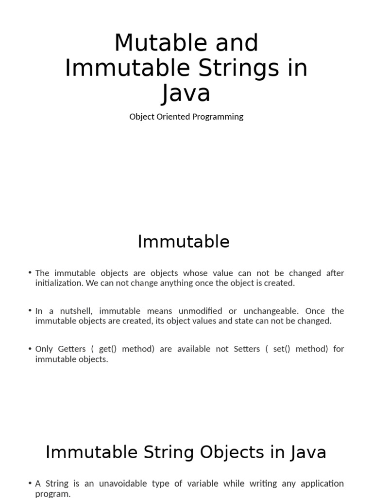 Mutable String in Java | PDF | String (Computer Science) | Computer ... Mutable String in Java | PDF | String (Computer Science) | Computer ...