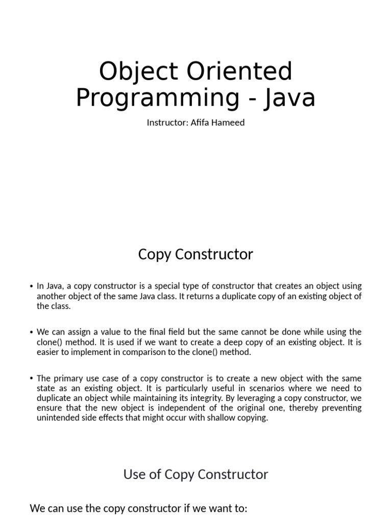 Deep Copy And Shallow Copy Pdf Method Computer Programming 5204