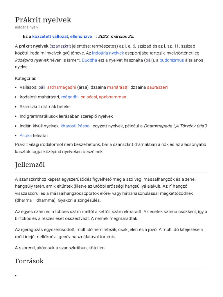 Prákrit Nyelvek | PDF